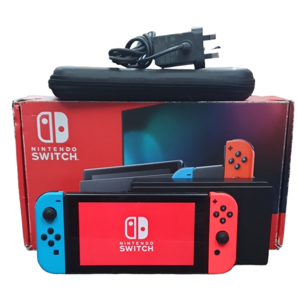 Pre-owned Nintendo Switch 32GB Neon Red and Blue - Own4Less